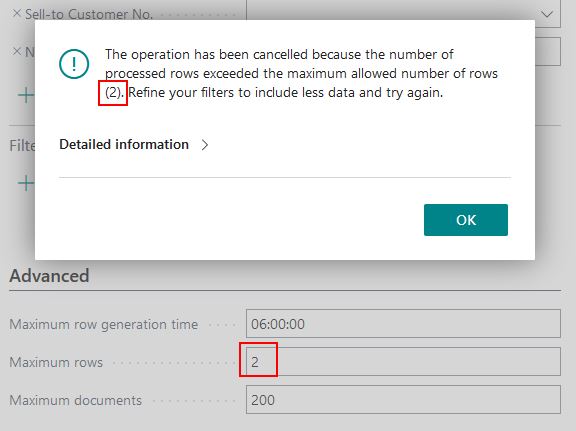 D365 Business Central : Report Limit - That NAV Guy