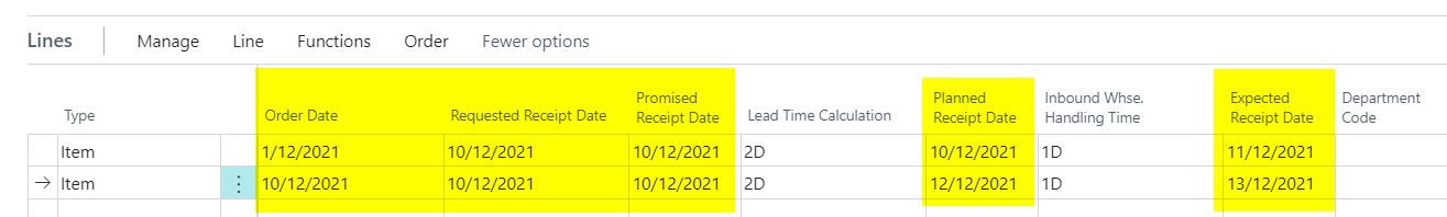 D365 Business Central : Purchase Order Dates - That NAV Guy
