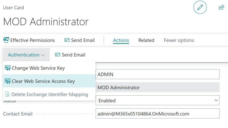 D365 Business Central : Removing All Web Service Access Keys - That NAV Guy