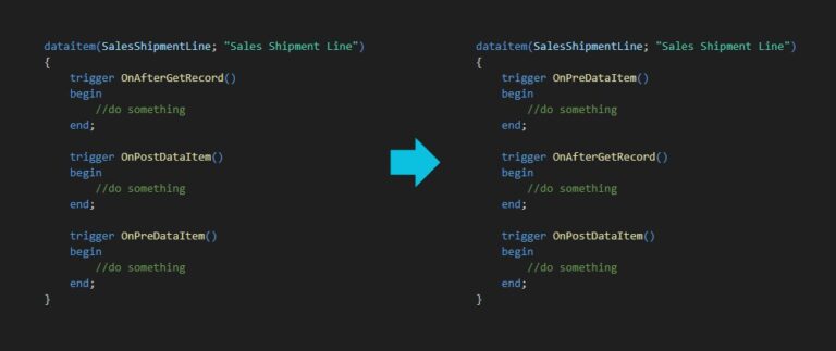 BC Friday Tips #20 Sort your triggers in sequence - That NAV Guy BC Friday Tips #20 Sort your triggers in sequence - That NAV Guy